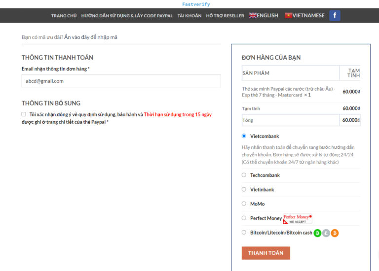 Hướng dẫn mua hàng – Fastverify