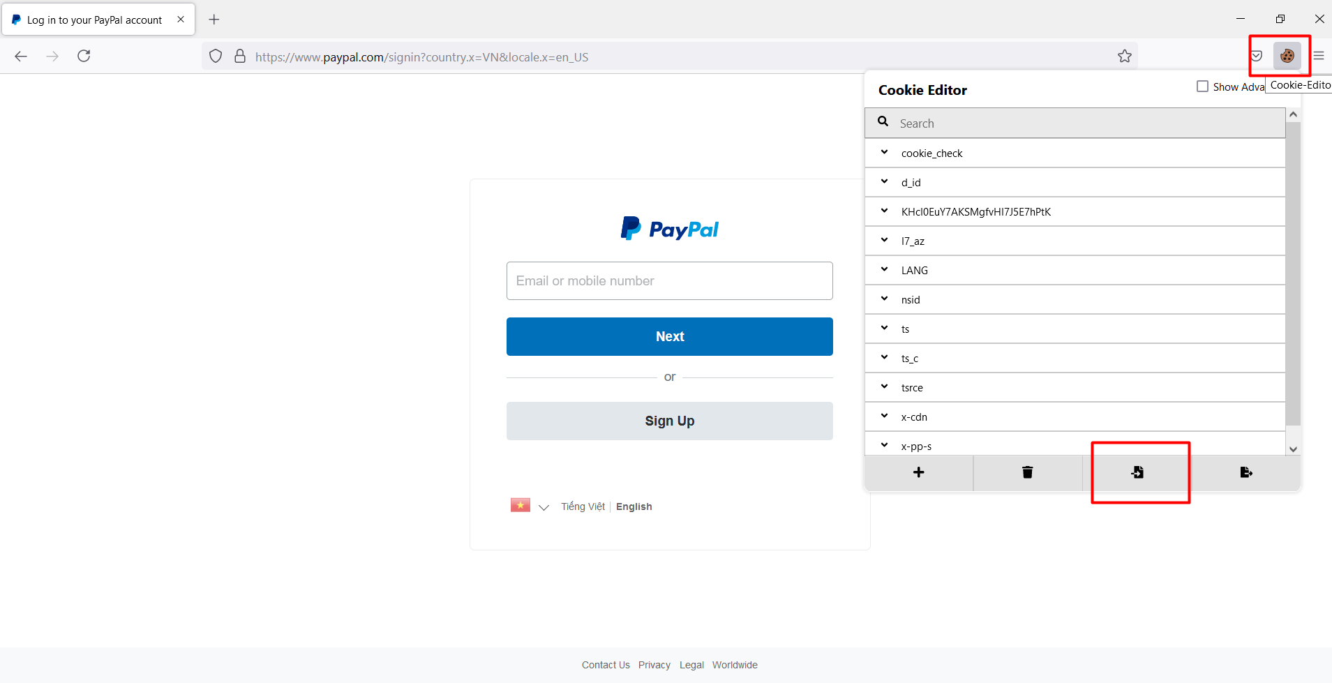Hướng dẫn nhập Cookie tài khoản Paypal – Fastverify